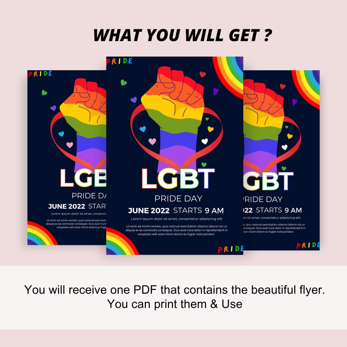 Pride Party Invitation, LGBT Poster, Cute Pride Printable, Pride ...