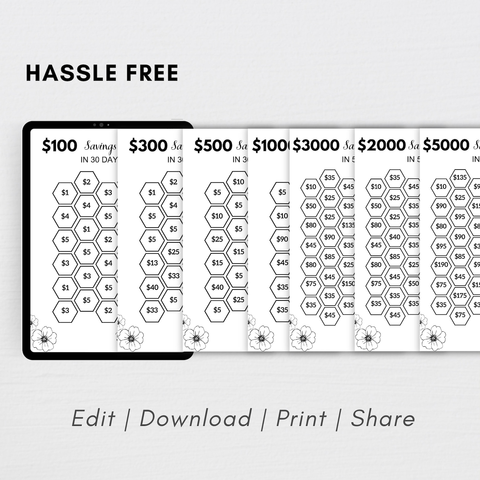 Mini Savings Challenge Printable, Savings Challenge Bundle A5 Savings ...