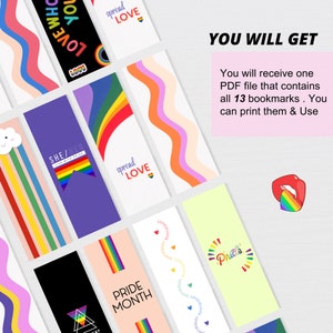 Pride Bookmark Printable, LGBTQIA+ Retro Rainbow Bookmark , Bookish ...