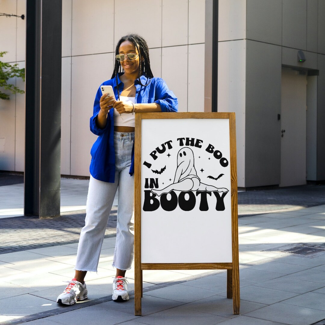 Retro Halloween Ghost Booty SVG: Spooky Season Cricut Files (digital ...