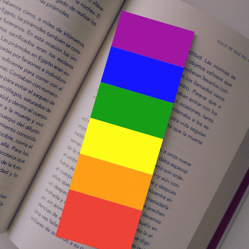 Gay Pride Bookmark , Pure Paper Texture , Bookish Bookmarks Pride ...
