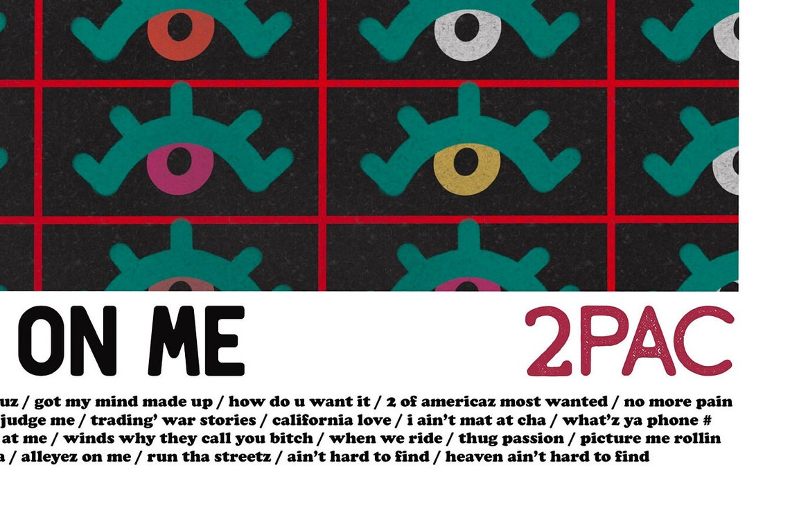 Tupac Shakur 2pac All Eyez on Me Classic Hip Hop Rap Album Music Icon ...