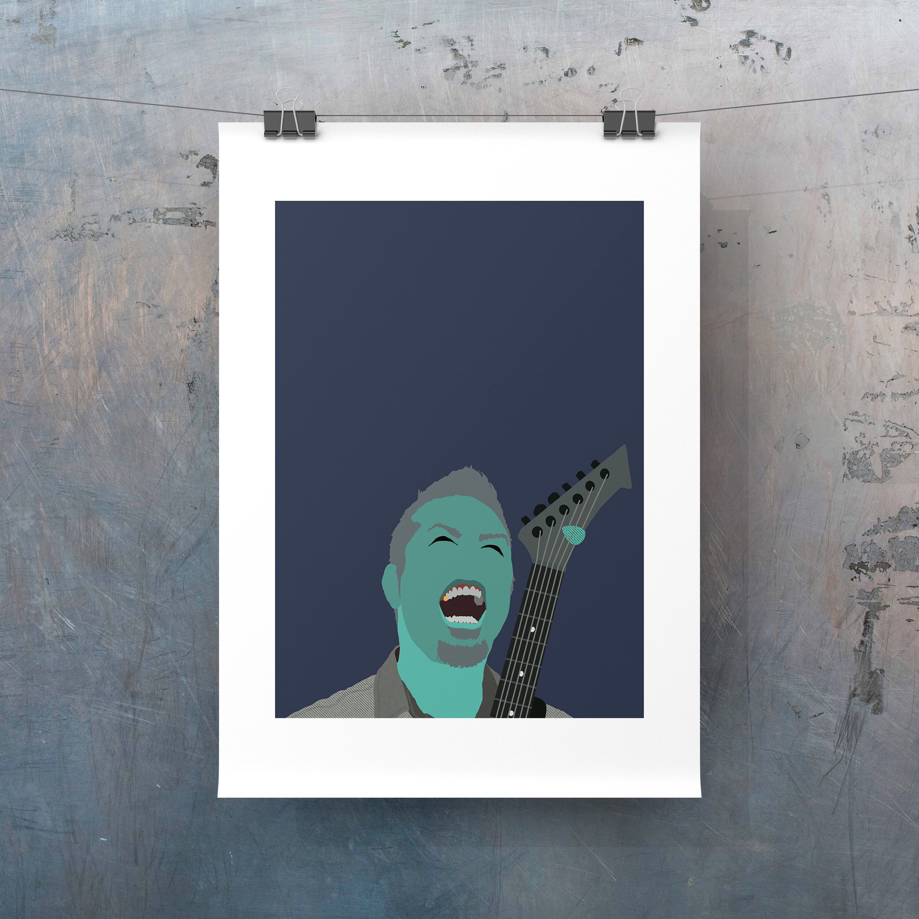 James Hetfield Metallica Papa Het Metal High Quality Art Print - Etsy