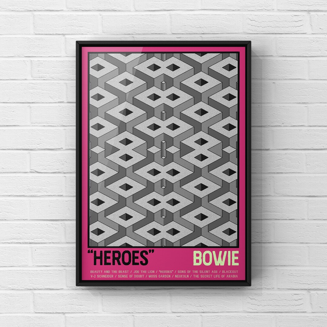 David Bowie Heroes Classic Album Music Icon 1970s 70s High Quality Art Print A3 A2 A1 - Etsy
