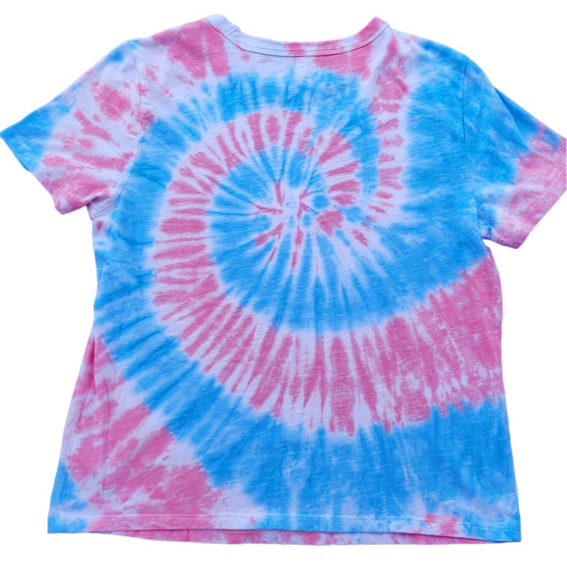 Trans Pride Pink/baby Blue Spiral Tie-dye Tee, Fitted Cut old Navy ...