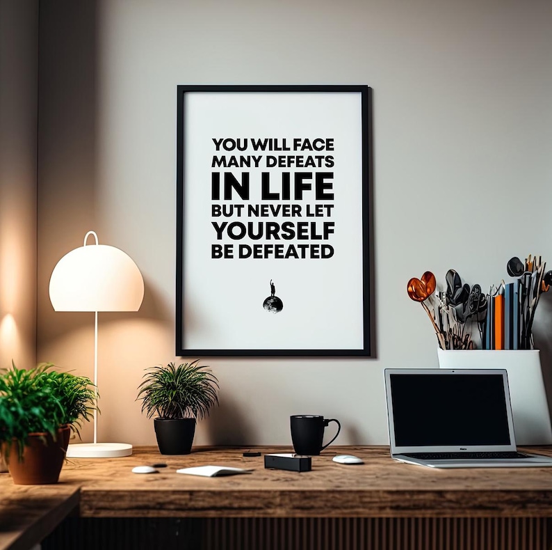 Work Hard Inspirational Quote, Office Wall Art, Motivational Art ...