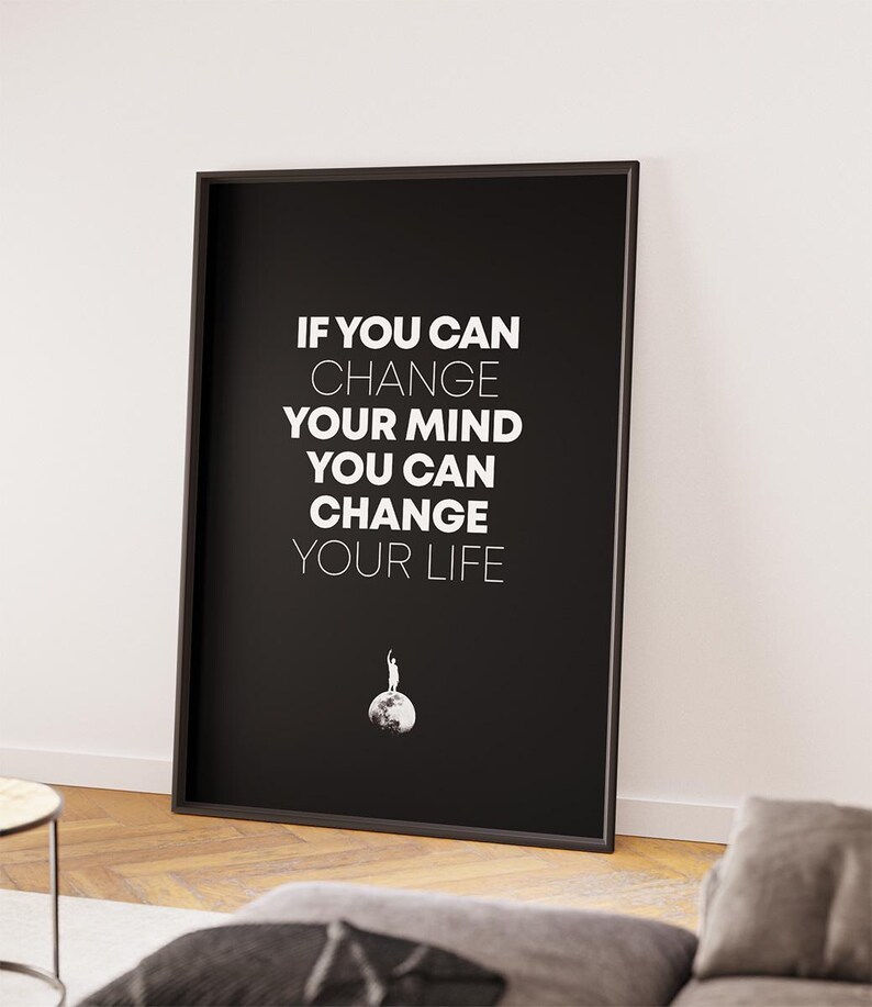 Change - Inspirational Quote, Office Wall Art, Motivational Art ...