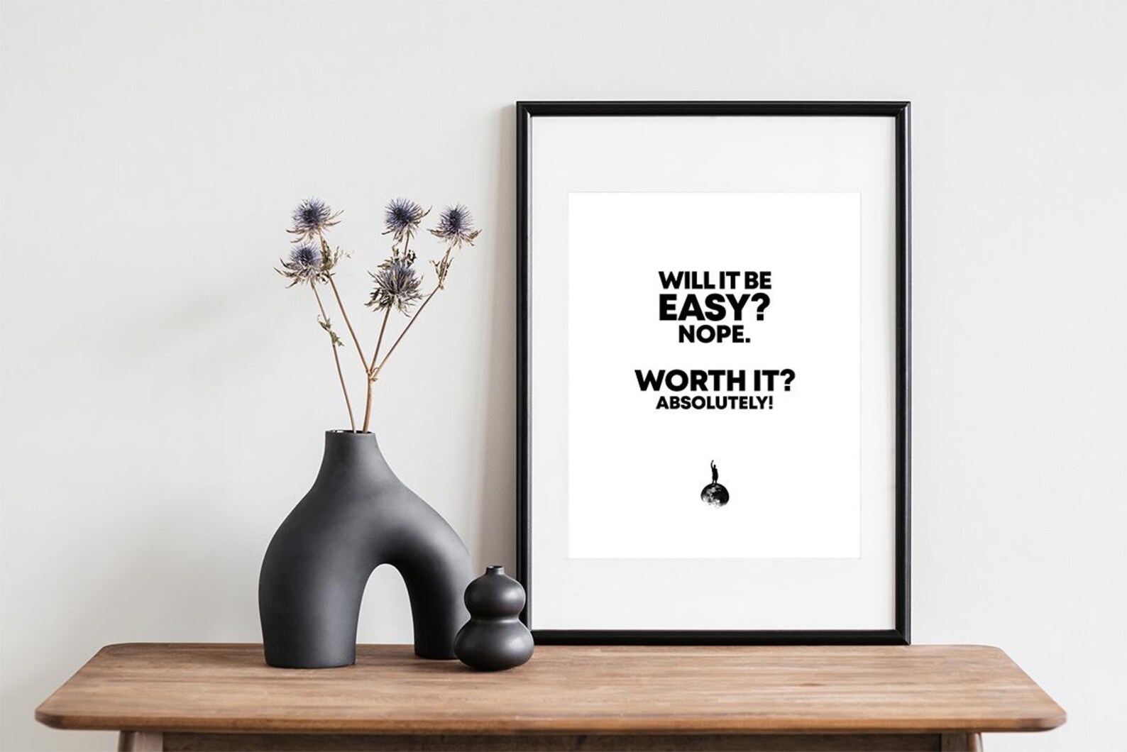 Dream Big, Work Hard - Inspirational Quote, Office Wall Art ...