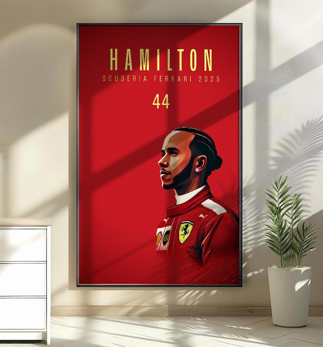 Lewis Hamilton Ferrari F1 Poster: 2025 Season Art (digital Download) - Etsy