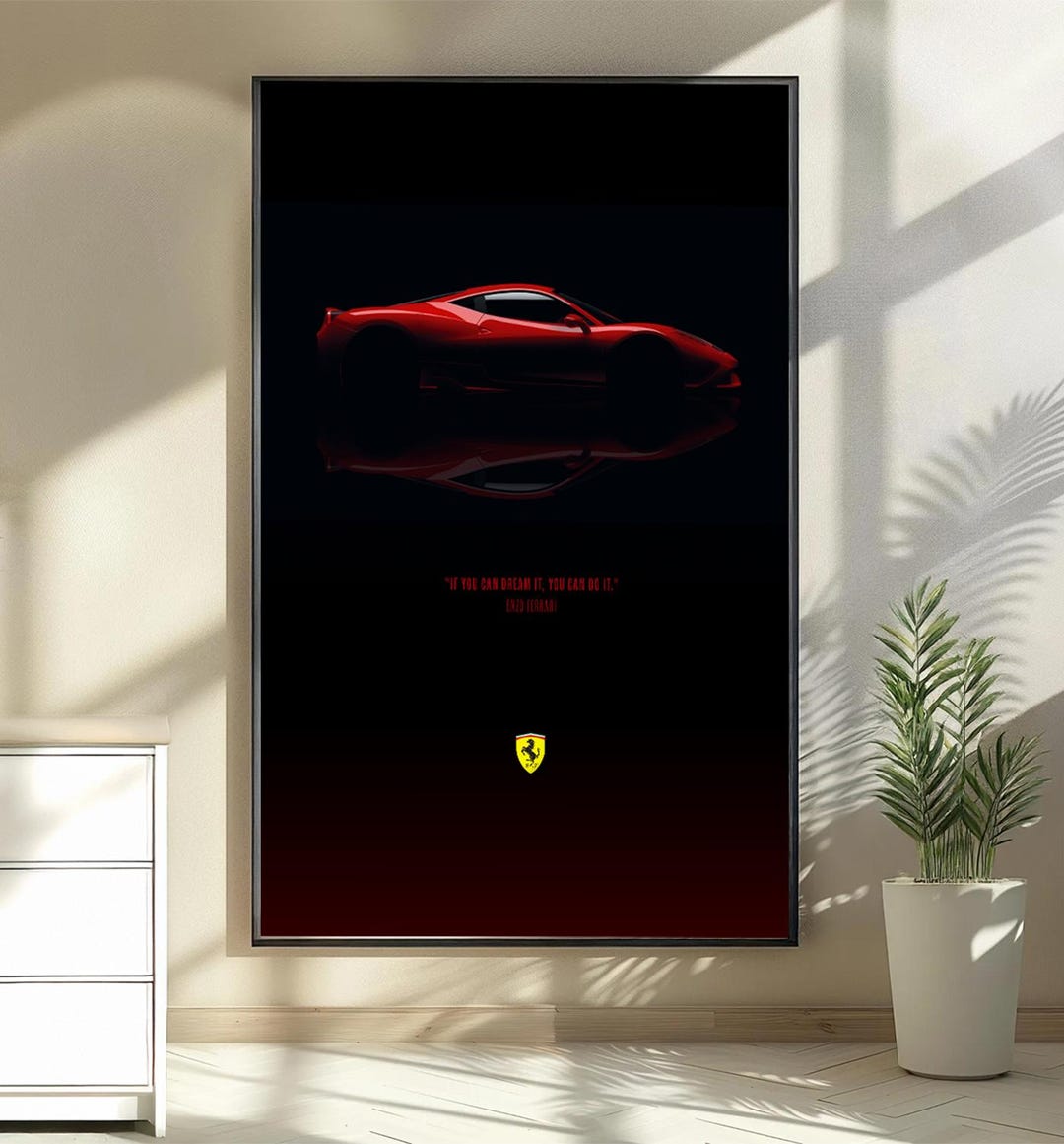 Ferrari Inspirational Poster. Motivational Digital Wall Art, Poster ...