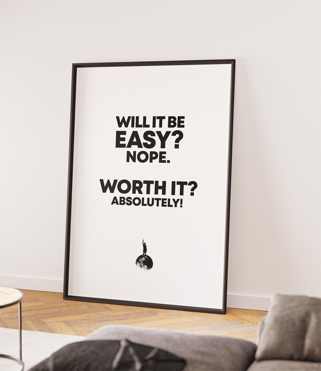 Dream Big, Work Hard - Inspirational Quote, Office Wall Art ...