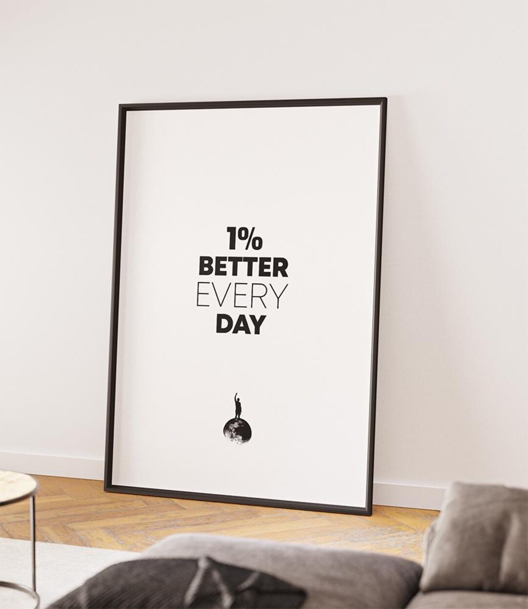 1% Better Every Day - Inspirational, Motivational Wall Art Poster ...