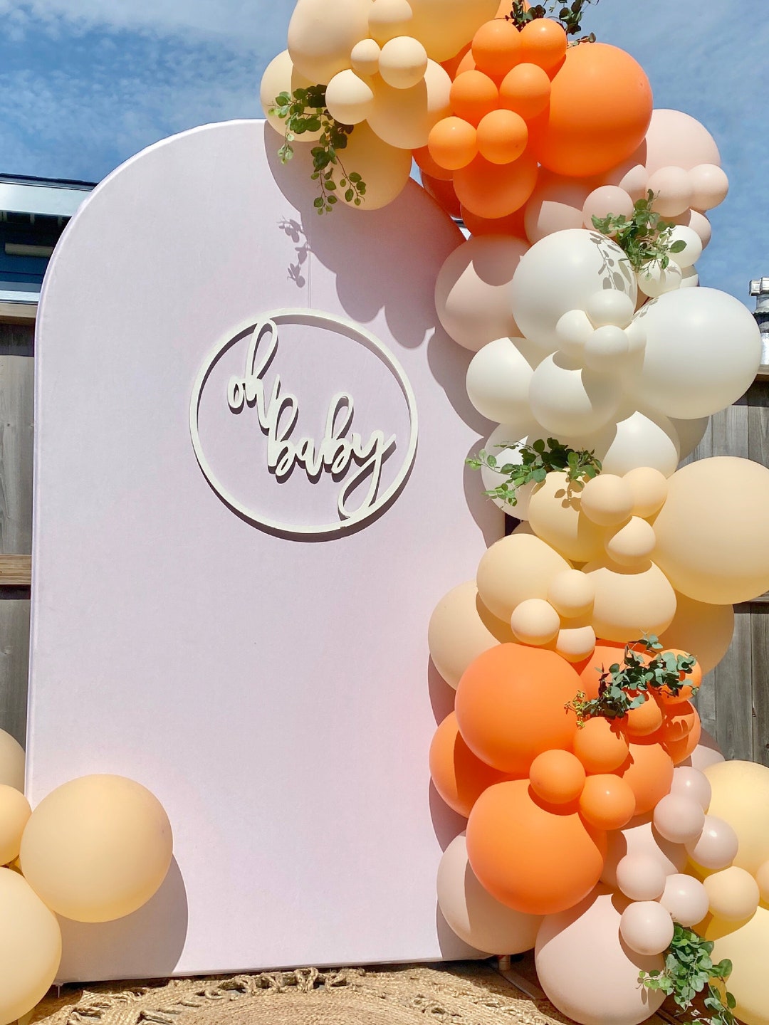 Orange Blush Balloon Arch Kit: "cutie" Baby Shower Decor - Etsy