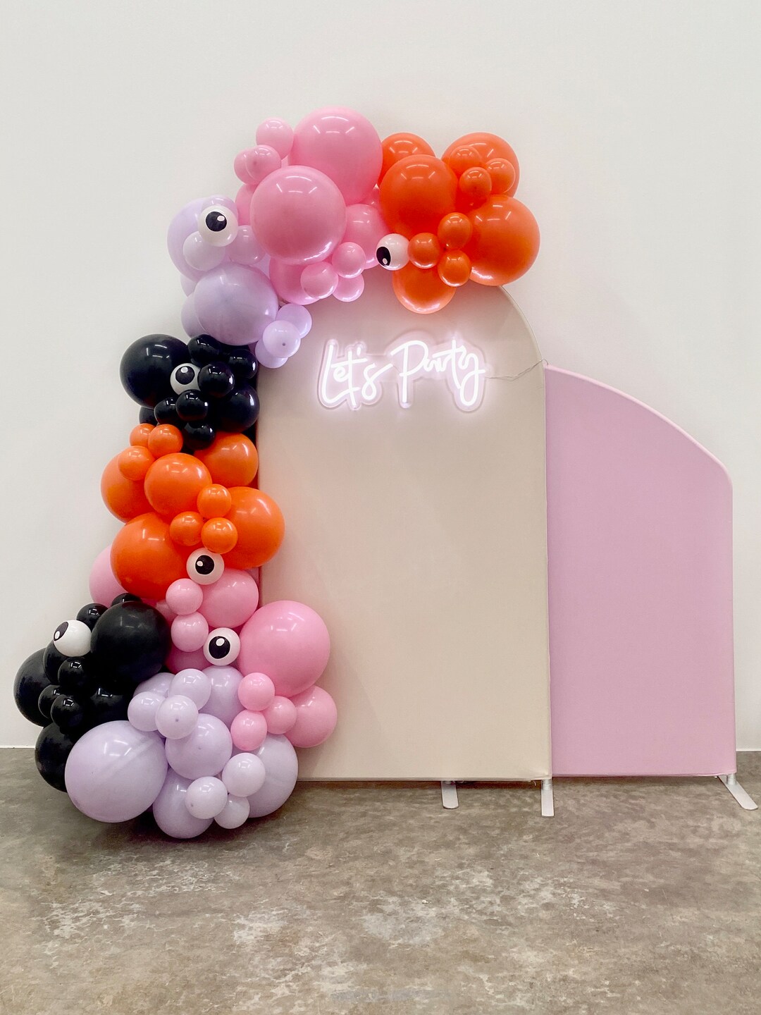 Hey Boo DIY Balloon Arch Garland Kit | Pastel Pink Purple Orange Black ...
