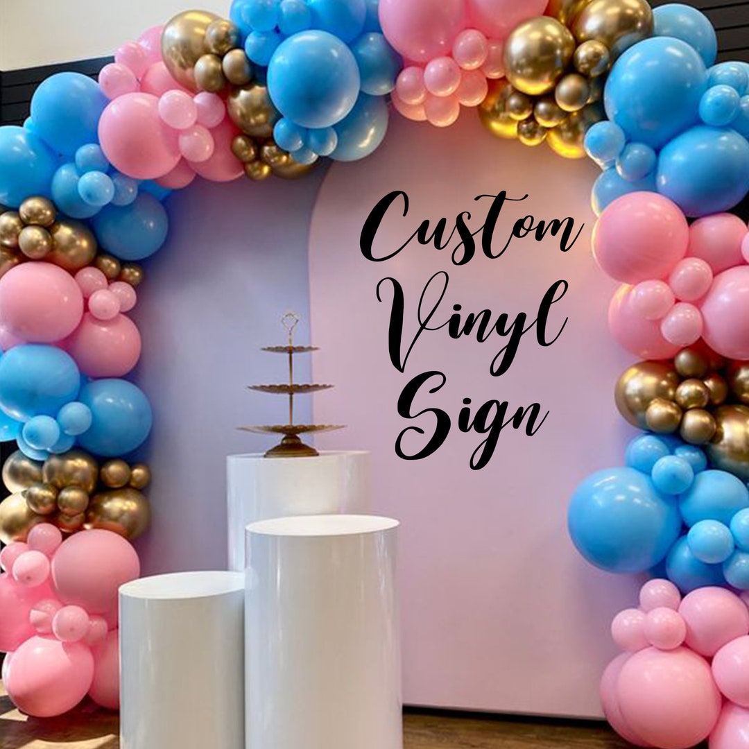 Custom Vinyl Party Backdrop Sign: Baby Shower Decor - Etsy
