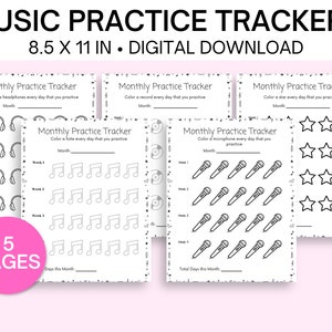 Music Practice Trackers - Etsy