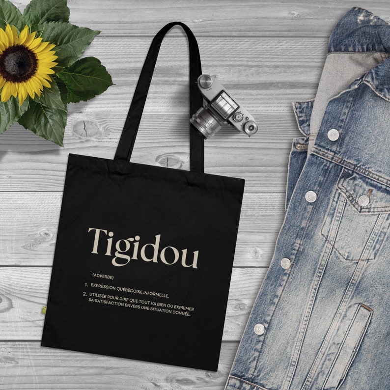 TIGIDOU Quebec Organic Cotton Tote Bag Gift for Friend Québec Canada ...