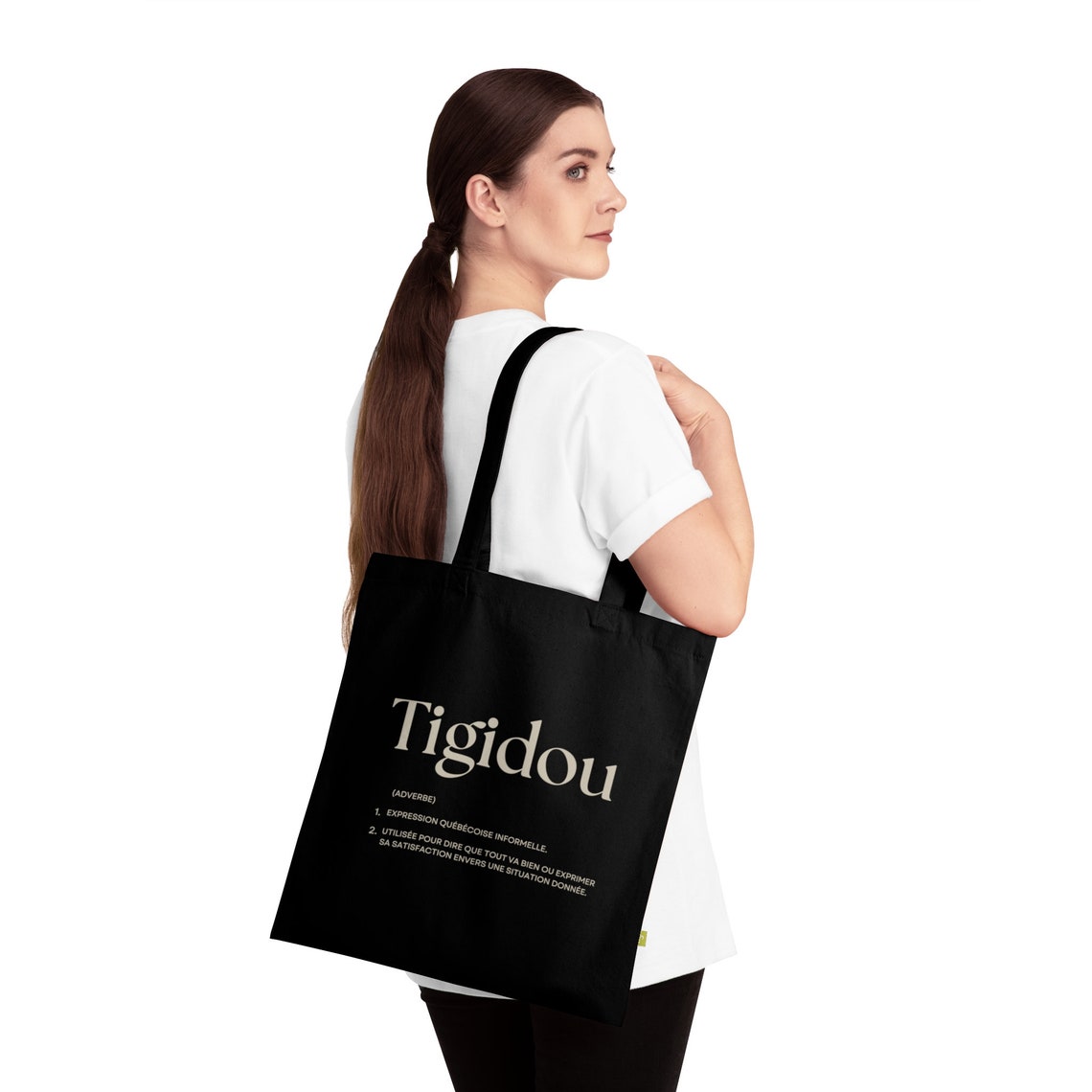 TIGIDOU Quebec Organic Cotton Tote Bag Gift for Friend Québec Canada ...