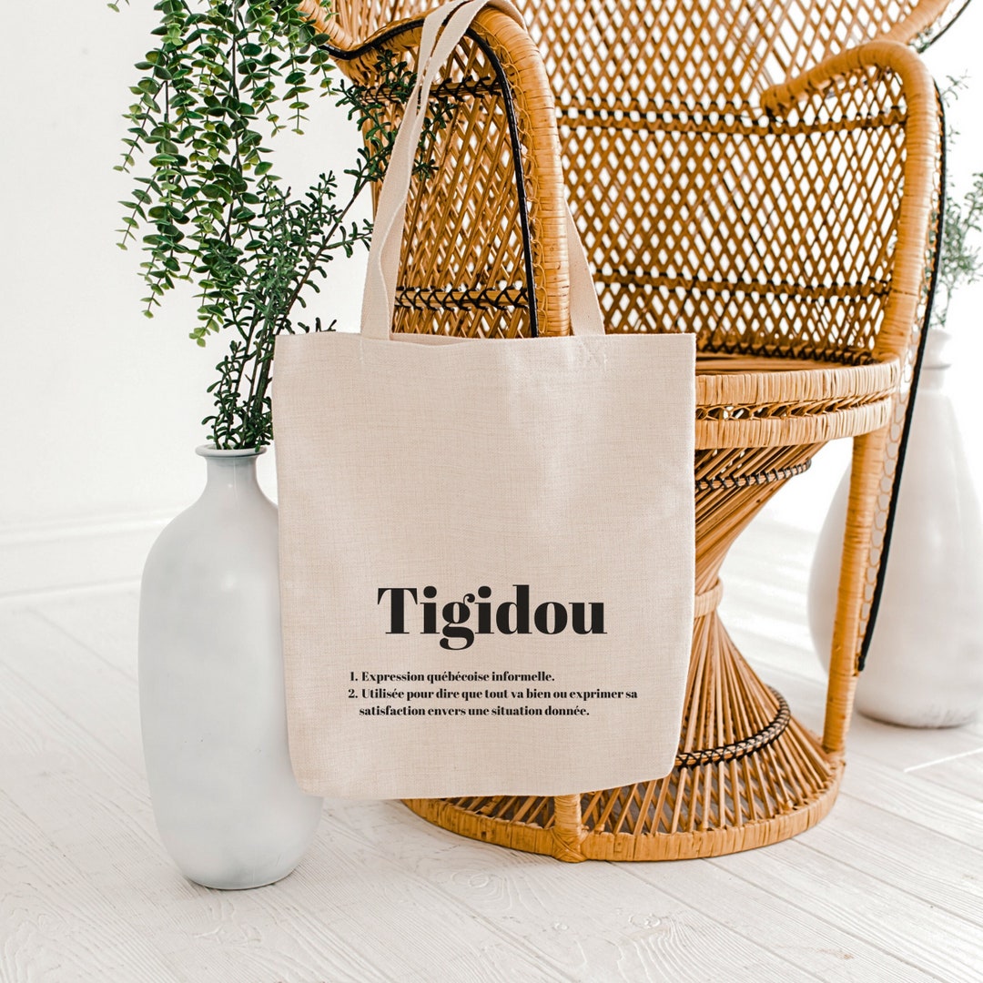 TIGIDOU Tote Bag Gift With Quebec Quote Travel Tote Funny Quote Canada ...