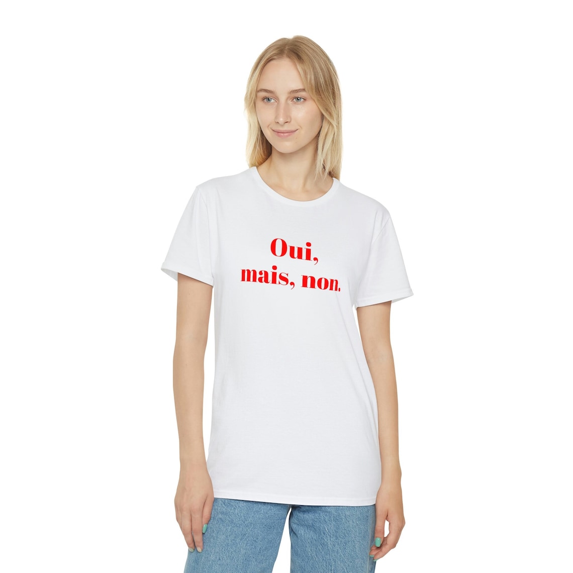 OUI MAIS NON French T-shirt Minimalist Style With French Quote French ...