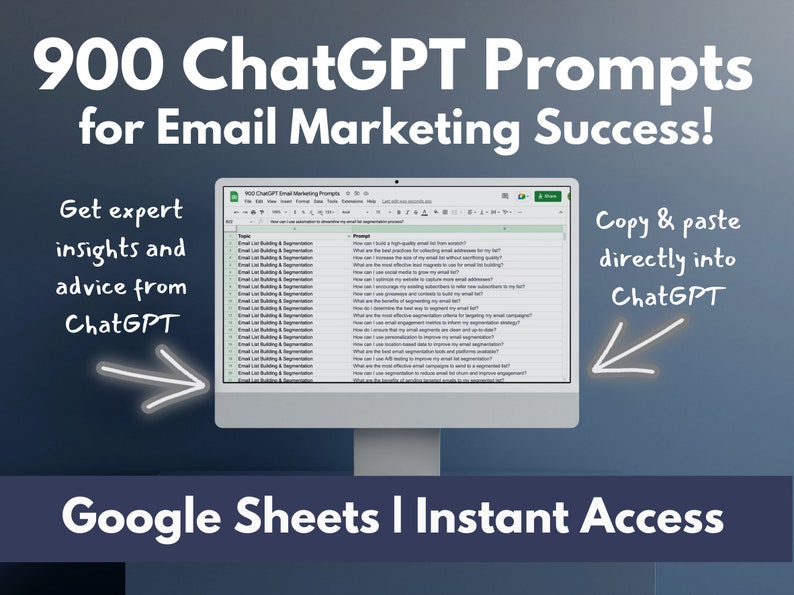 900 Chatgpt Prompts for Email Marketing Results Advanced - Etsy