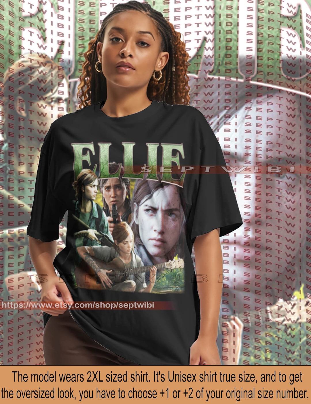 Retro Ellie T-shirt, Joel Miller Shirt, Ellie Bootleg Tees, Ellie Shirt ...