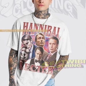RETRO Hannibal Lecter Tshirt Vintage, Mads Mikkelsen Shirt, Hannibal ...