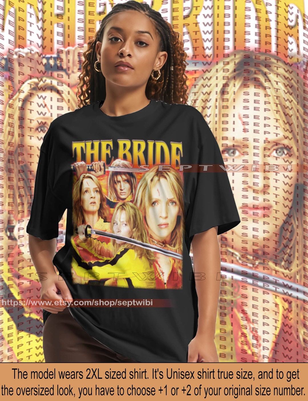The Bride Kill Bill Vintage T-shirt beatrix Kiddo Shirt, the Bride ...