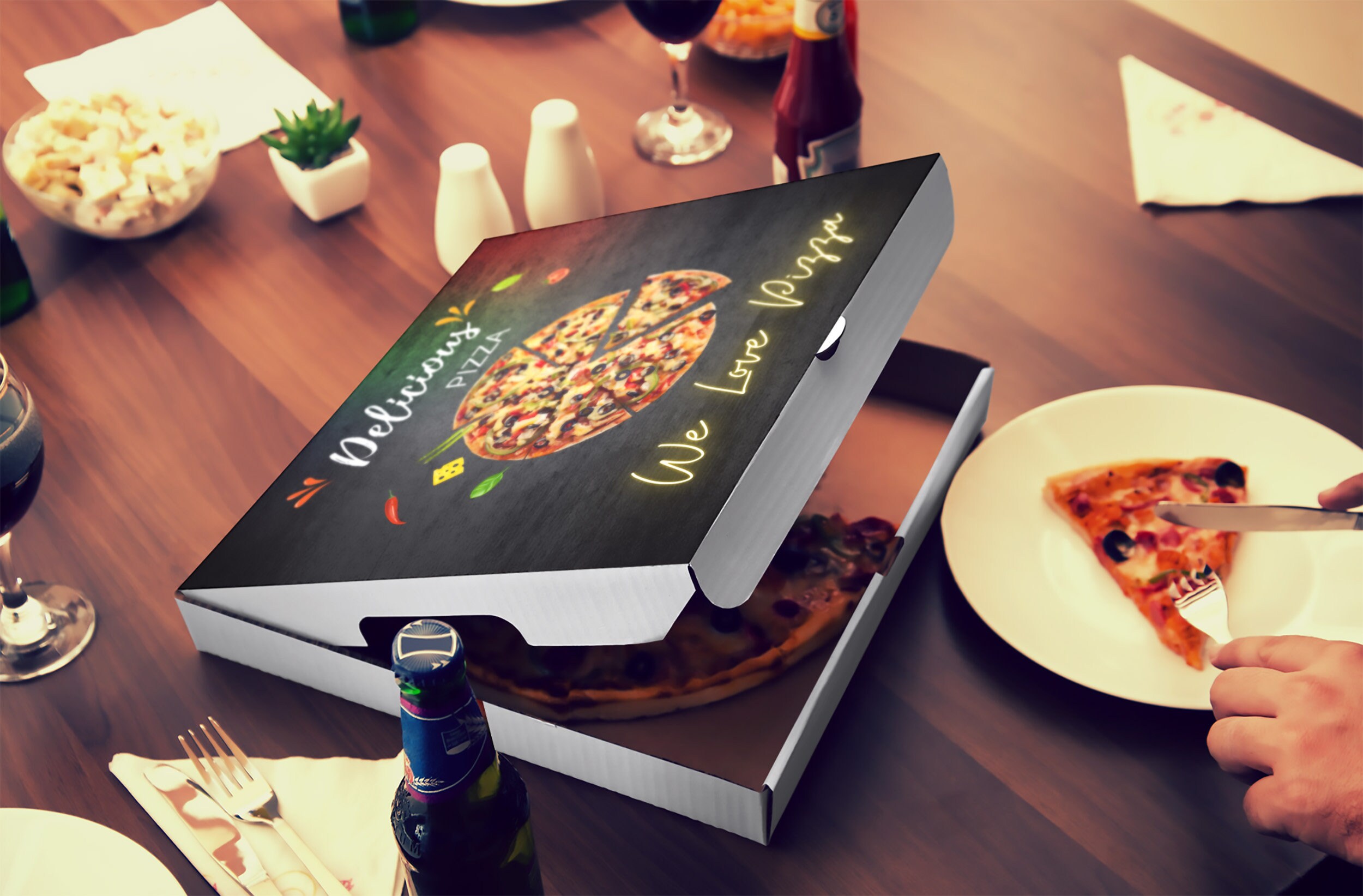Pizza Box Graphic - for Your Own Digital Print / Download. or for ...