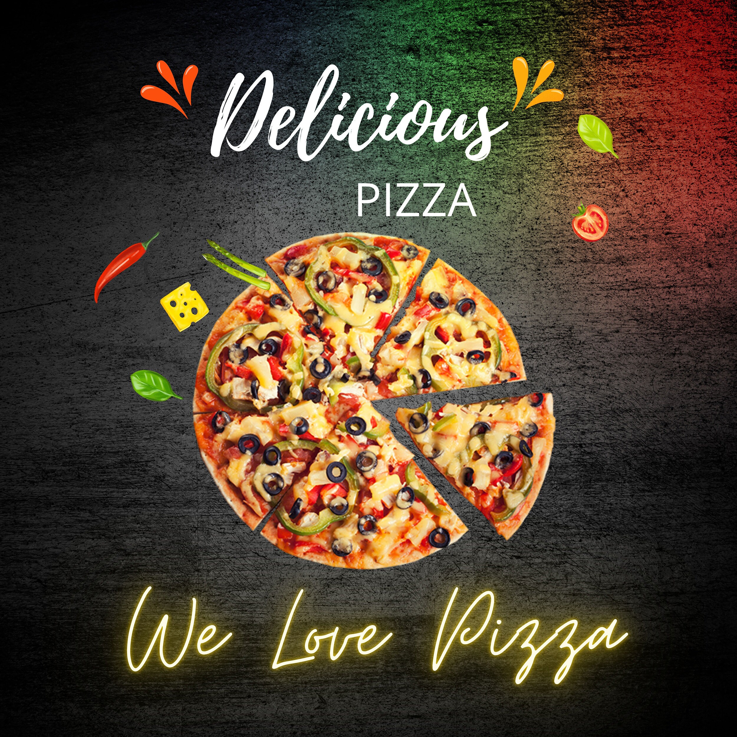 Pizza Box Graphic - for Your Own Digital Print / Download. or for ...