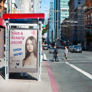 Advertising Poster/banner - Hair & Beauty Salon - OPEN NOW - for Your ...