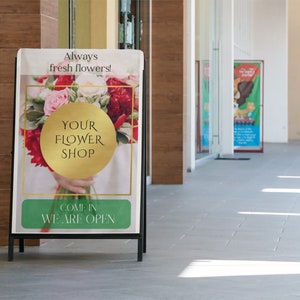 Flower Shop Banner - We ARE OPEN - for Your Own Digital Print! - Etsy