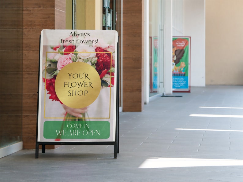 Flower Shop Banner - We ARE OPEN - for Your Own Digital Print! - Etsy