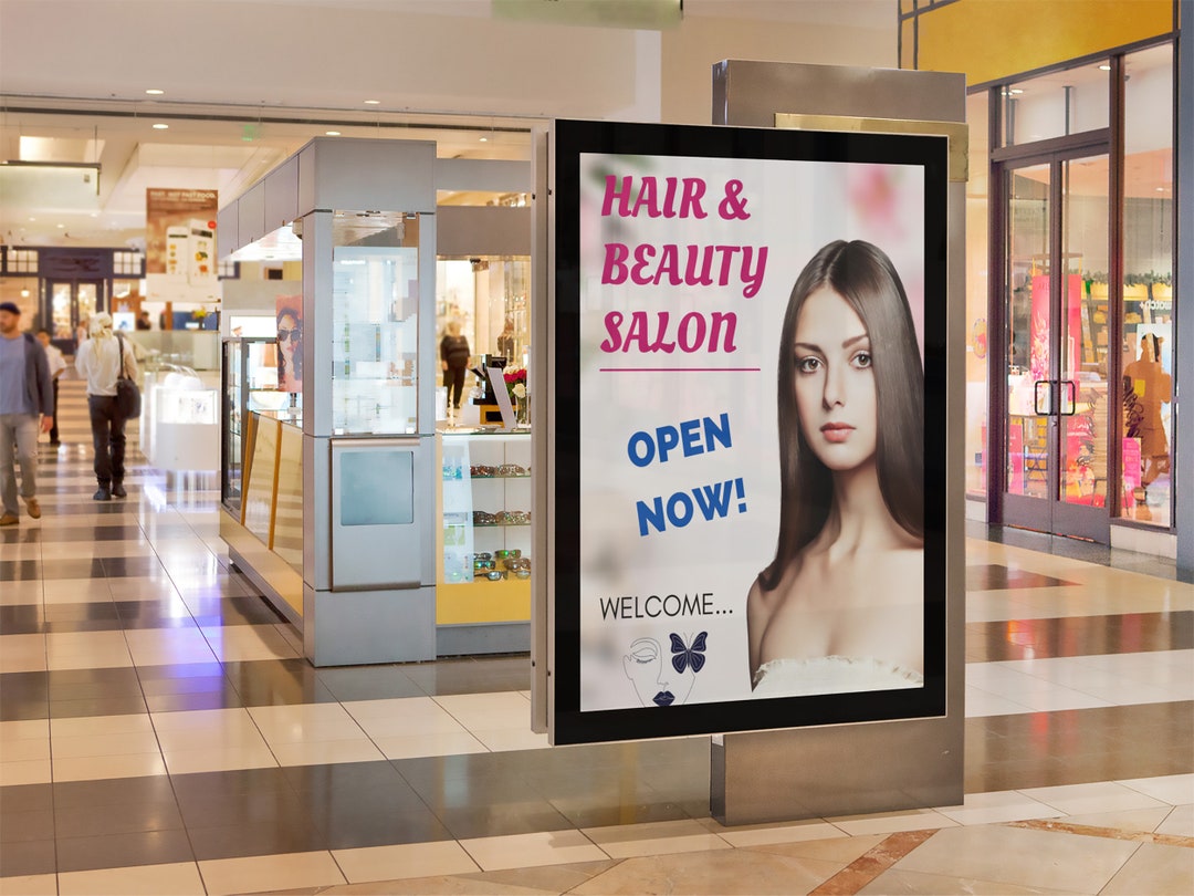 Advertising Poster/banner - Hair & Beauty Salon - OPEN NOW - for Your ...