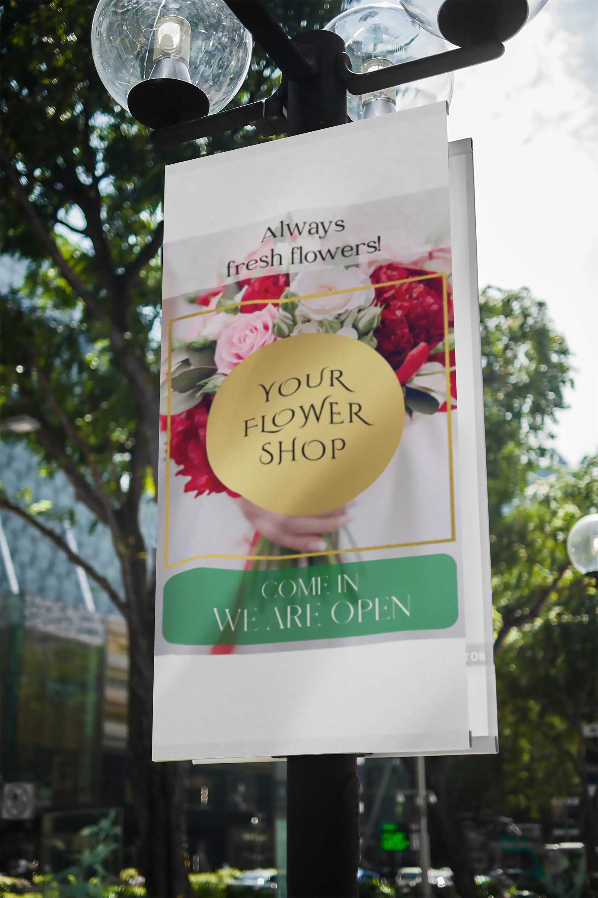 Flower Shop Banner - We ARE OPEN - for Your Own Digital Print! - Etsy