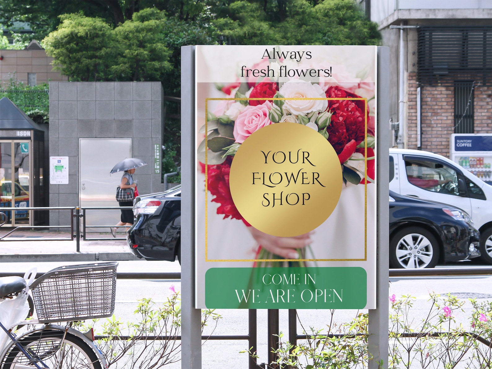 Flower Shop Banner - We ARE OPEN - for Your Own Digital Print! - Etsy