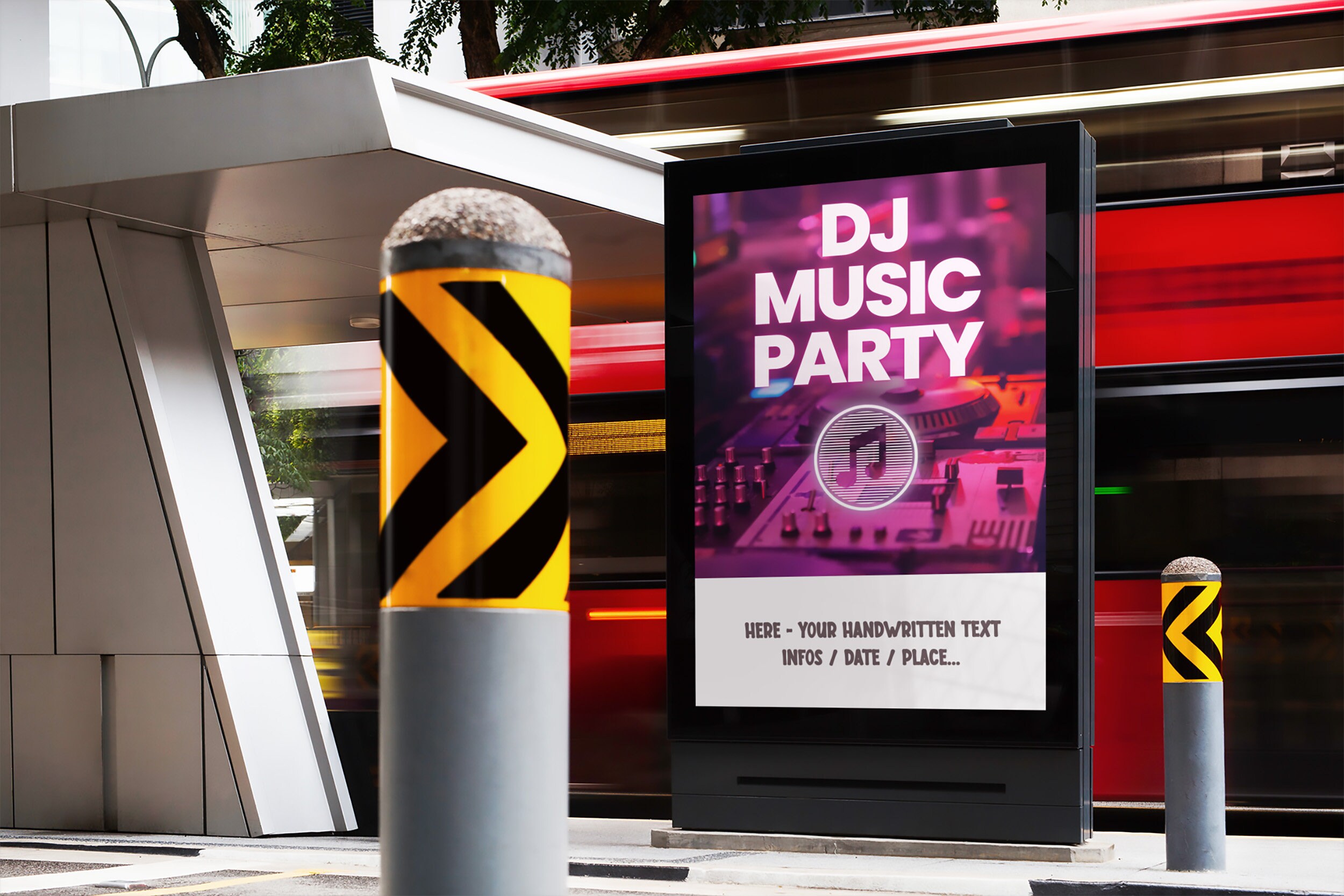 Banner / Poster / Display - DJ Music Party - for Your Own Printing and ...