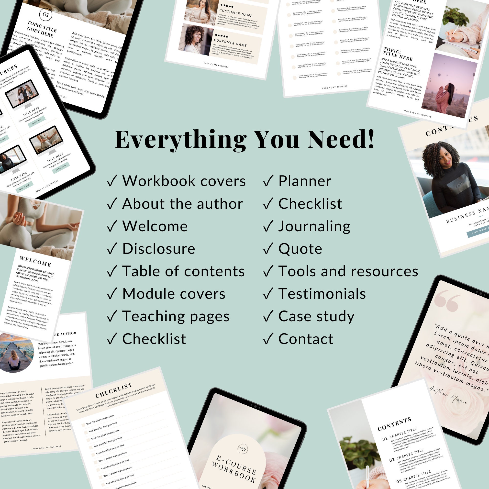 Course Workbook Template | Editable in Canva, for Life Coaches ...