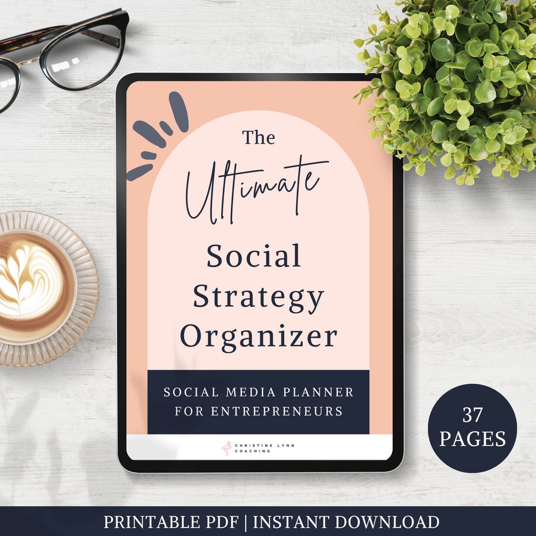 Simple Social Media Planner Printable for Instagram, Facebook, Tiktok ...