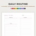 Daily Routine, Daily Printable 8.5x11 Planner Daily Grind Planner ...