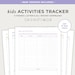 Kids Activities Tracker, Printable, Minimal, Routine Chart, Kid Planner ...