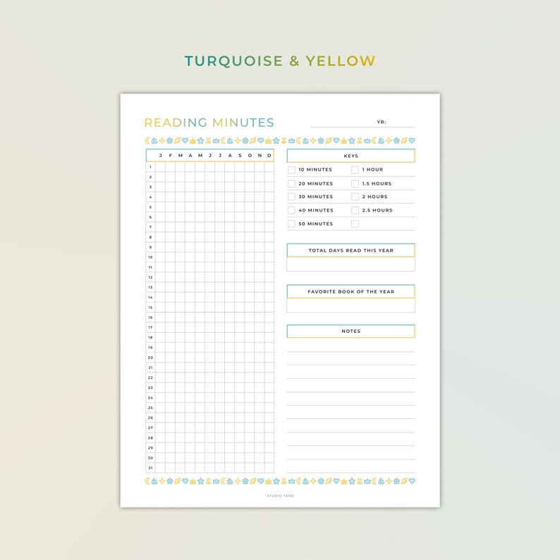 Kids Reading Minutes Tracker, Printable, Minimal, Kids Reading Log ...