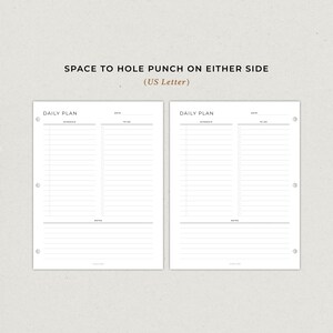 Minimalist Daily Planner, Daily Printable 8.5x11 Planner Daily Grind ...