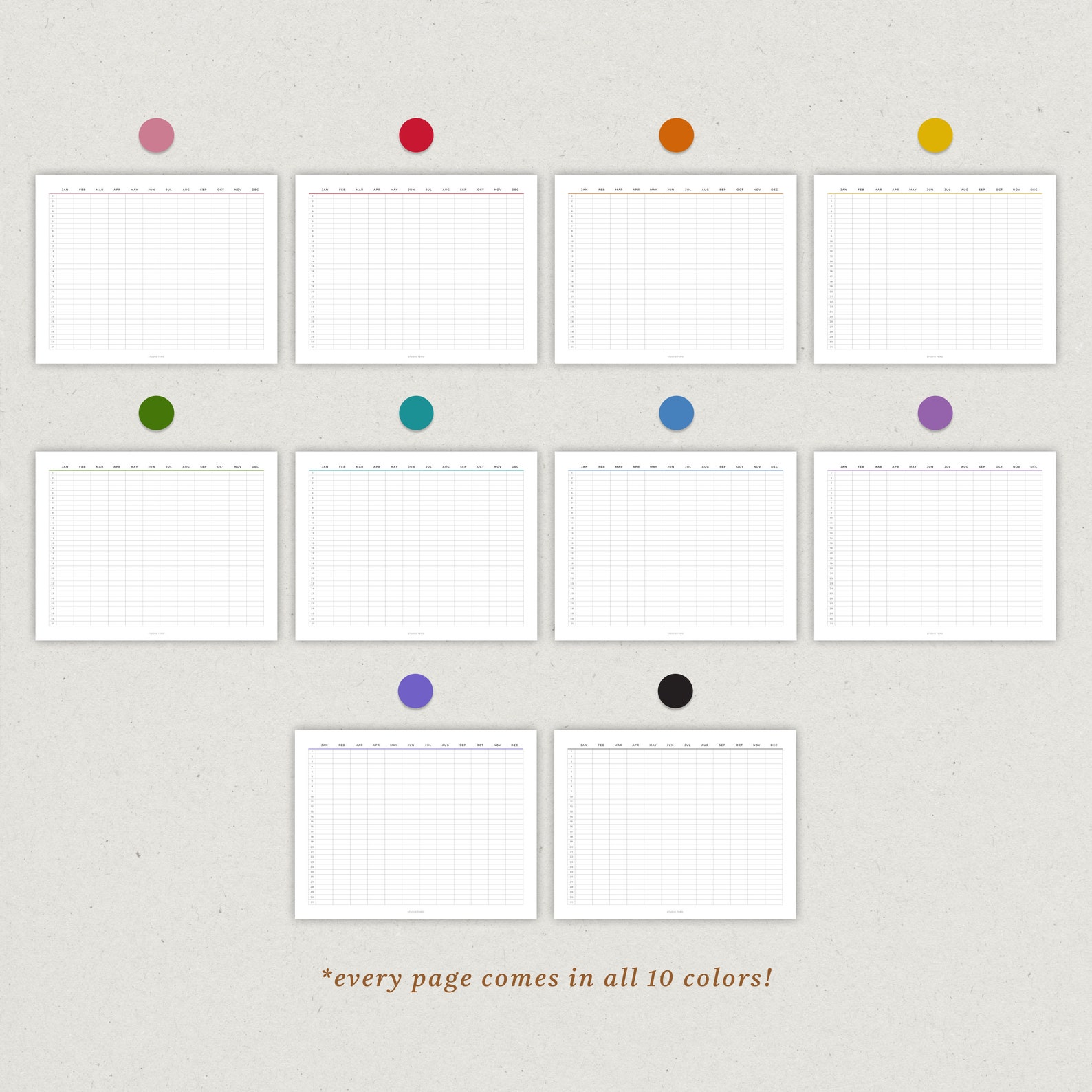 Yearly Undated Calendar, Classic Planner Monthly Adhd A5 Undated ...