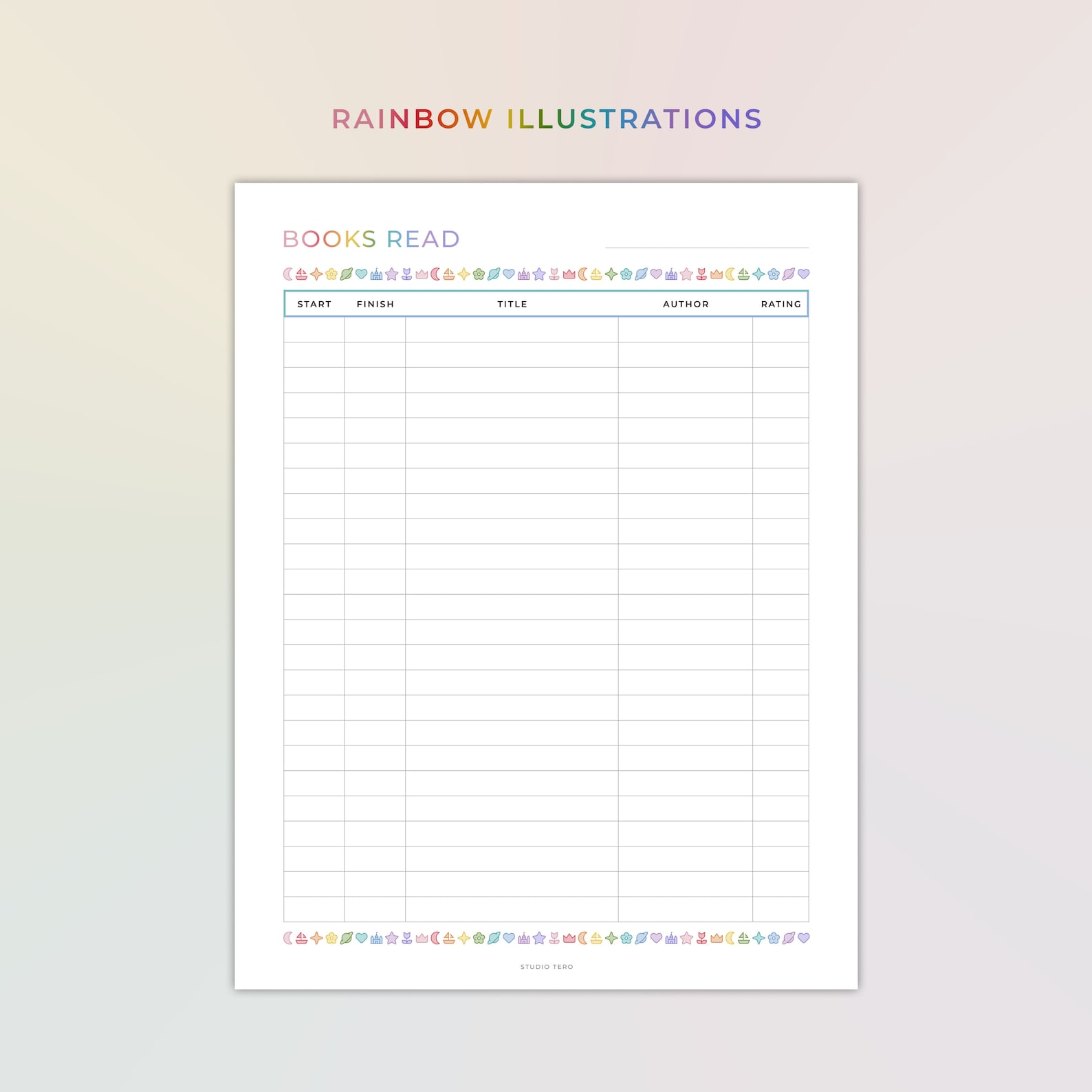 Kids Book Record, Printable, Minimal, Book Tracker for Kids, Kids ...