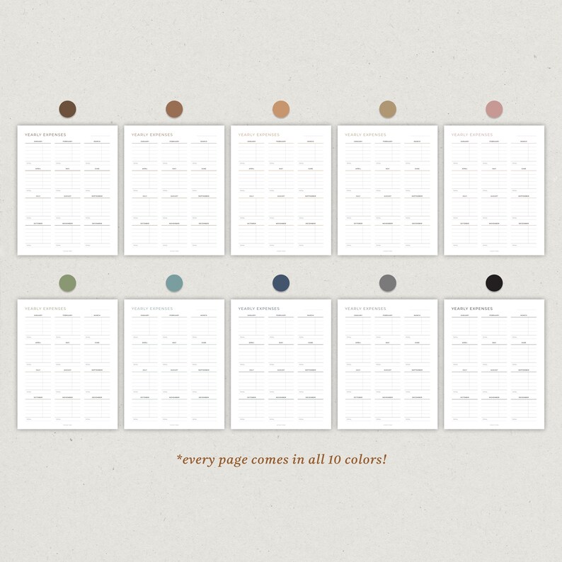 Yearly Expenses Tracker, Yearly Expenses Overview, Business Spending ...