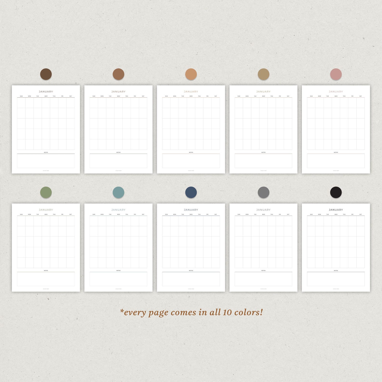 Blank Calendars BUNDLE, Yearly Calendar, Undated Calendars, Monthly ...
