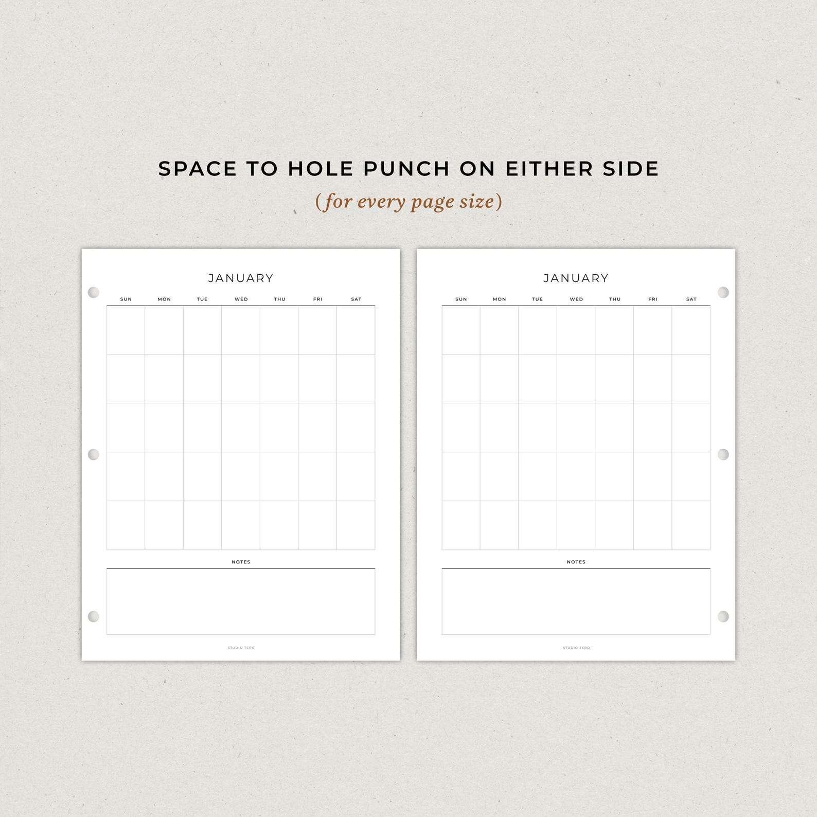 Blank Calendars BUNDLE, Yearly Calendar, Undated Calendars, Monthly ...