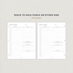 Simple Daily Planner, Daily Printable 8.5x11 Planner Daily Grind ...