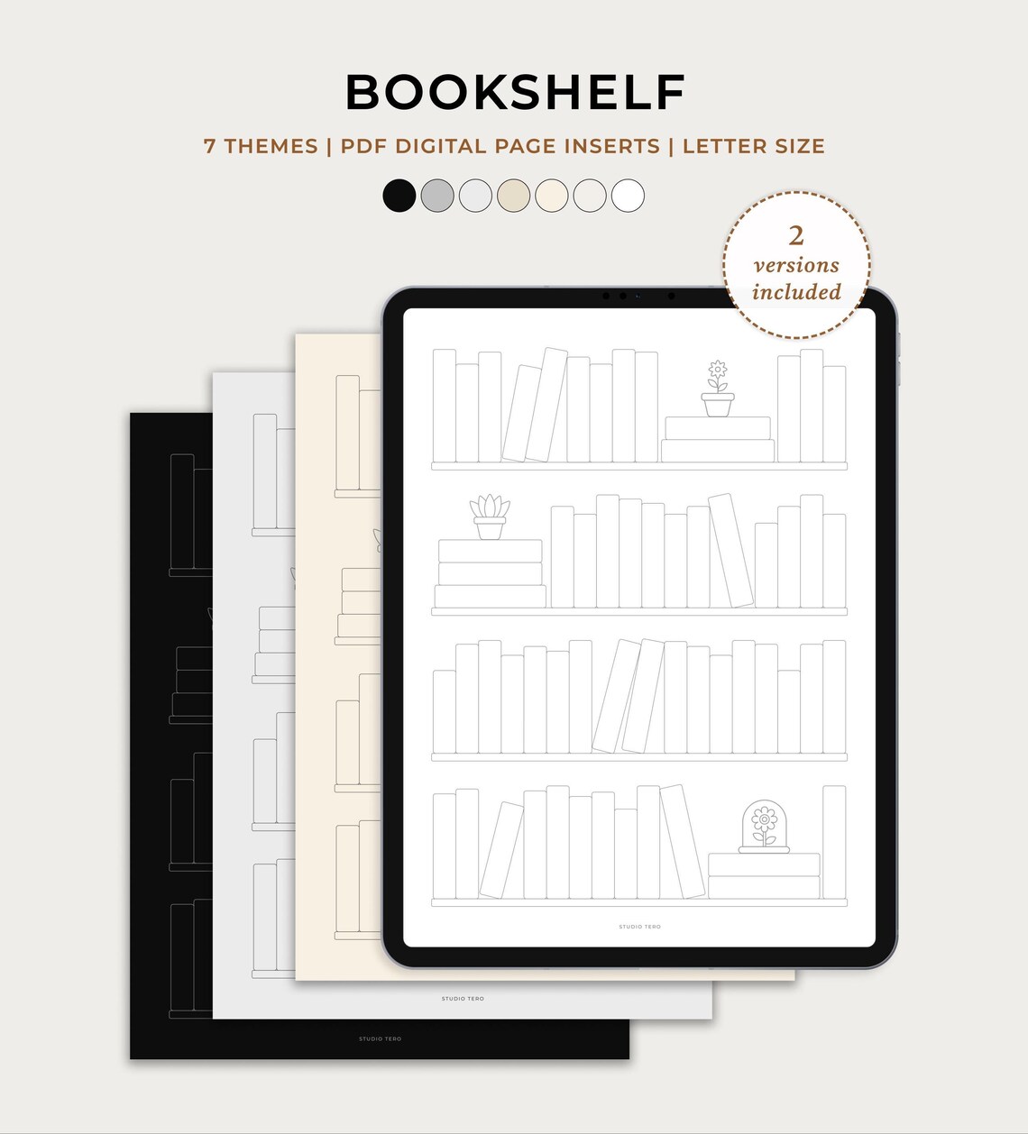 Bookshelf Printable Template, Books to Read, Books I've Read, Book ...